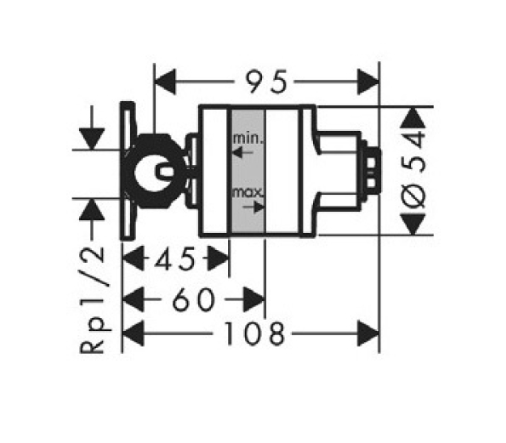 Встраиваемая часть Hansgrohe Bidette для смесителя гигиенического душа